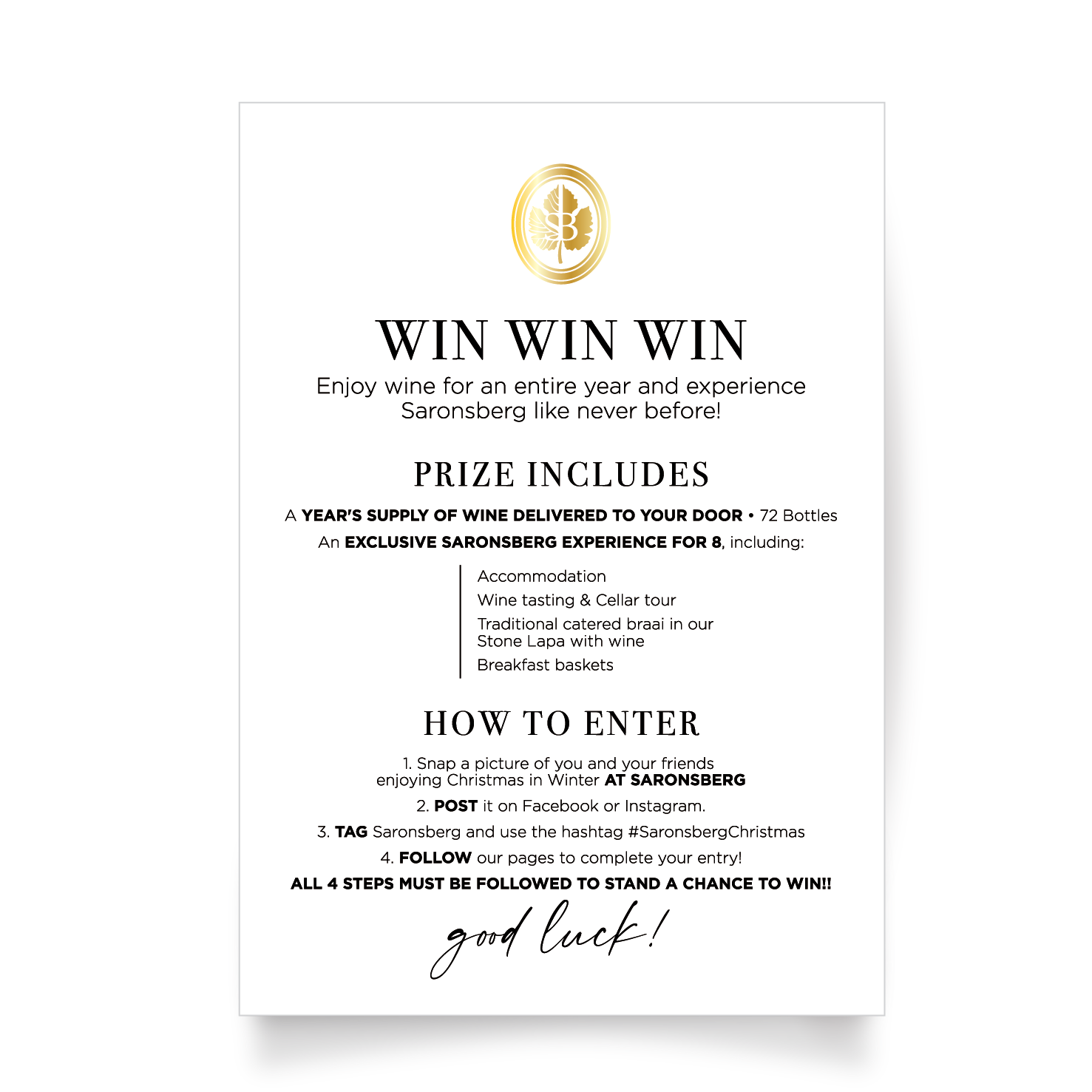 Win Win Win_A0 Signage – Geskenke by Dosyne