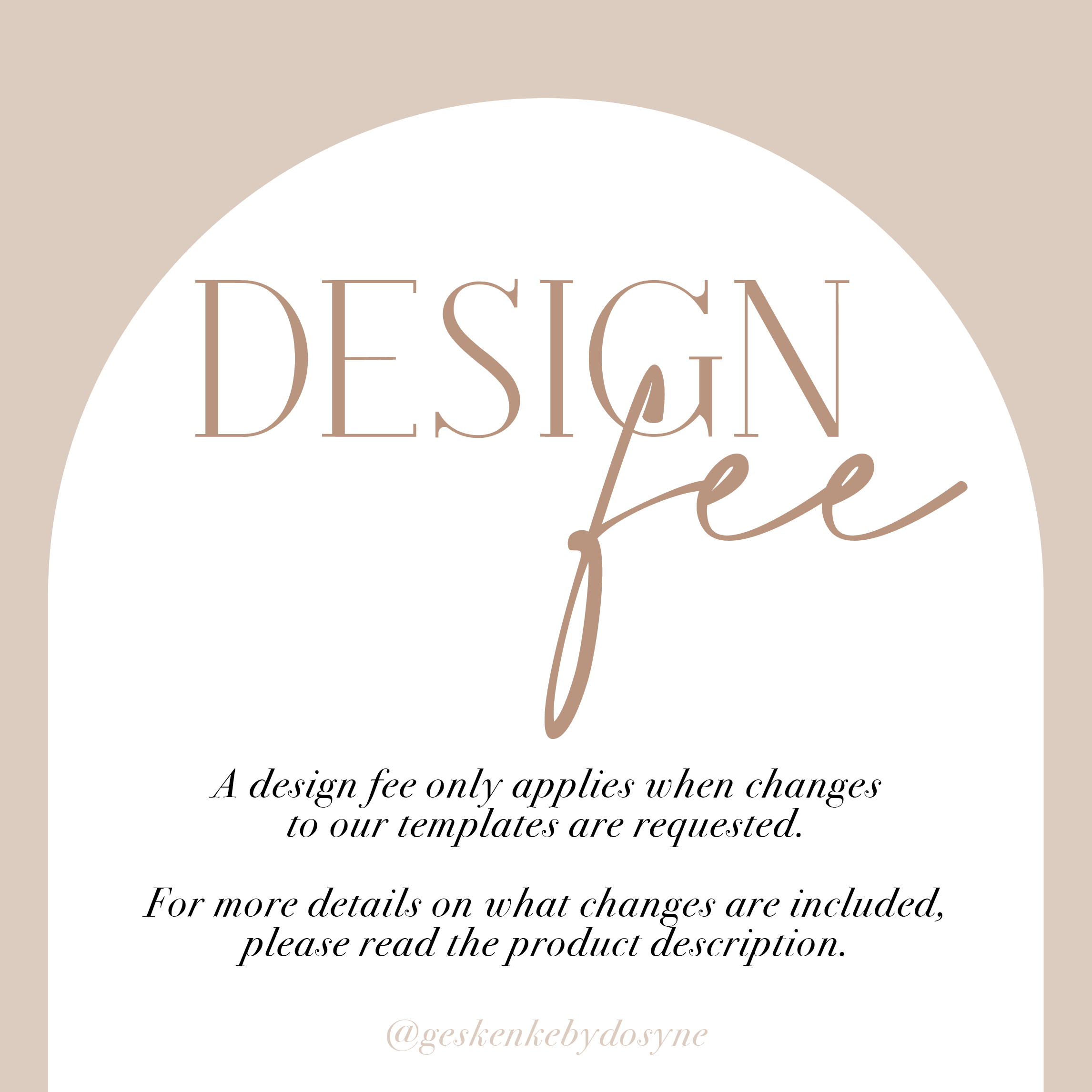 Design Fee – Geskenke by Dosyne