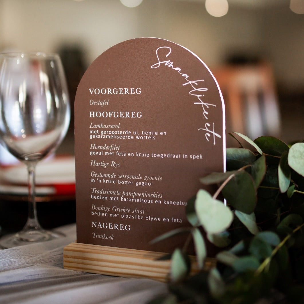 Table Menu Board – Geskenke by Dosyne