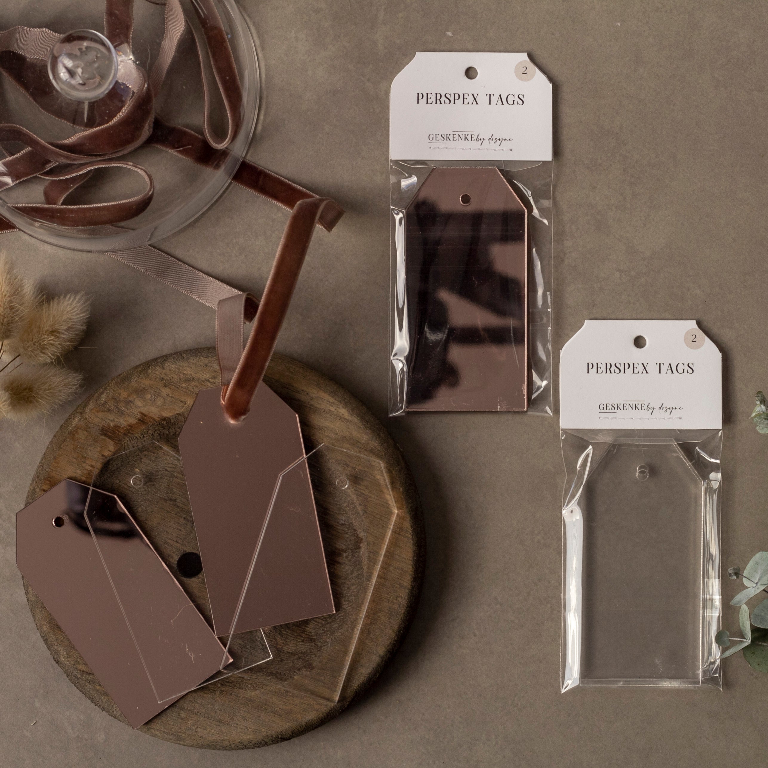 Perspex Gift Tags • Set of 2 – Geskenke by Dosyne