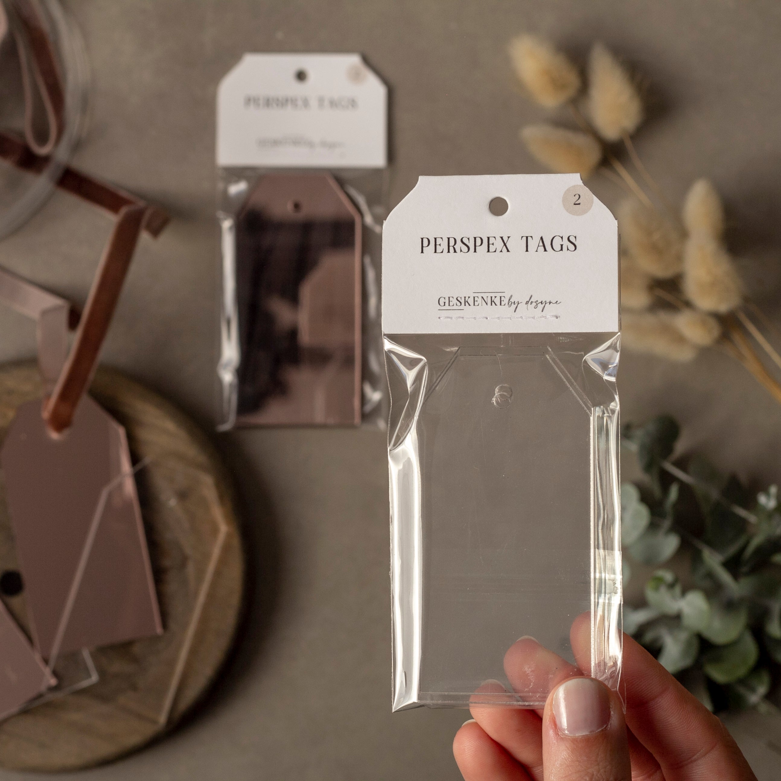Perspex Gift Tags • Clear – Geskenke by Dosyne